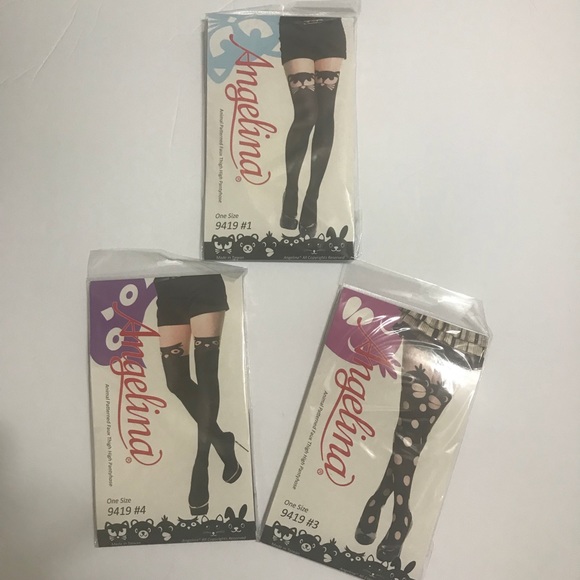 Angelina | Accessories | Angelina Animal Faux Thigh High Pantyhose Ac6 ...